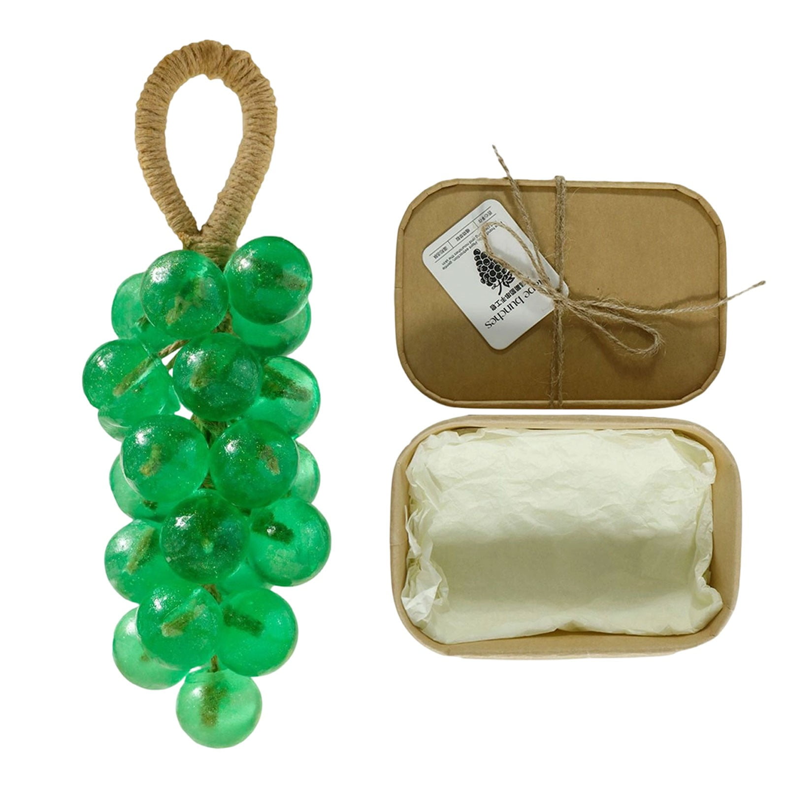 Oimcto Crystal Grape Soap 2 Emerald,Grape Soap on a Rope Handmade ...