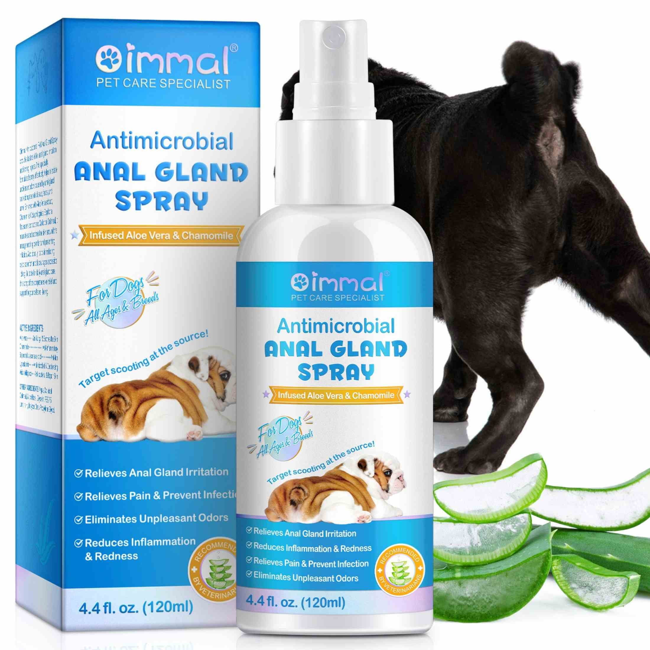Oimmal Cat Anal Gland Spray,Contains Aloe Vera and Many Other Natural Ingredients,Relieves Anal ...