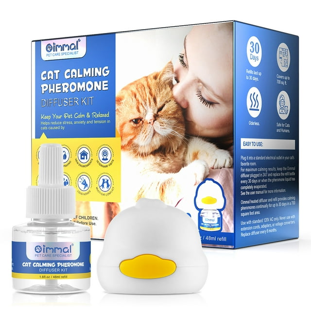 Oimmal Cat Calming Pheromone Diffuser,2 in 1 Plug-in Cat Calming ...