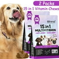 Oimmal Dog 15 in 1 Multivitamin Supplements - 60 Soft Chews, Immunity ...