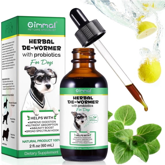 Oimmal Dog Digestive Comfort Liquid with Probiotics, Alcohol-Free Pet ...