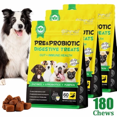 NaturVet Healthy Probiotics and Digestive Enzyme Soft Chew Supplement ...