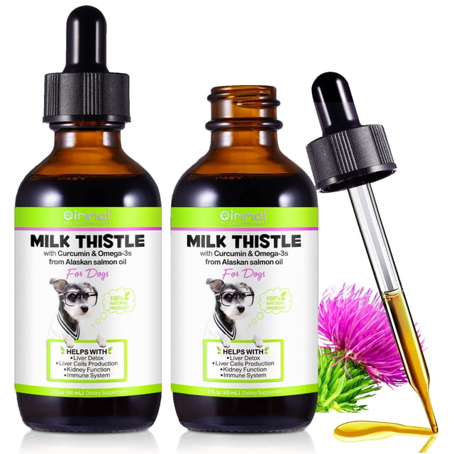 Oimmal Milk Thistle Drops for Dogs - Liver, Kidney Support with ...