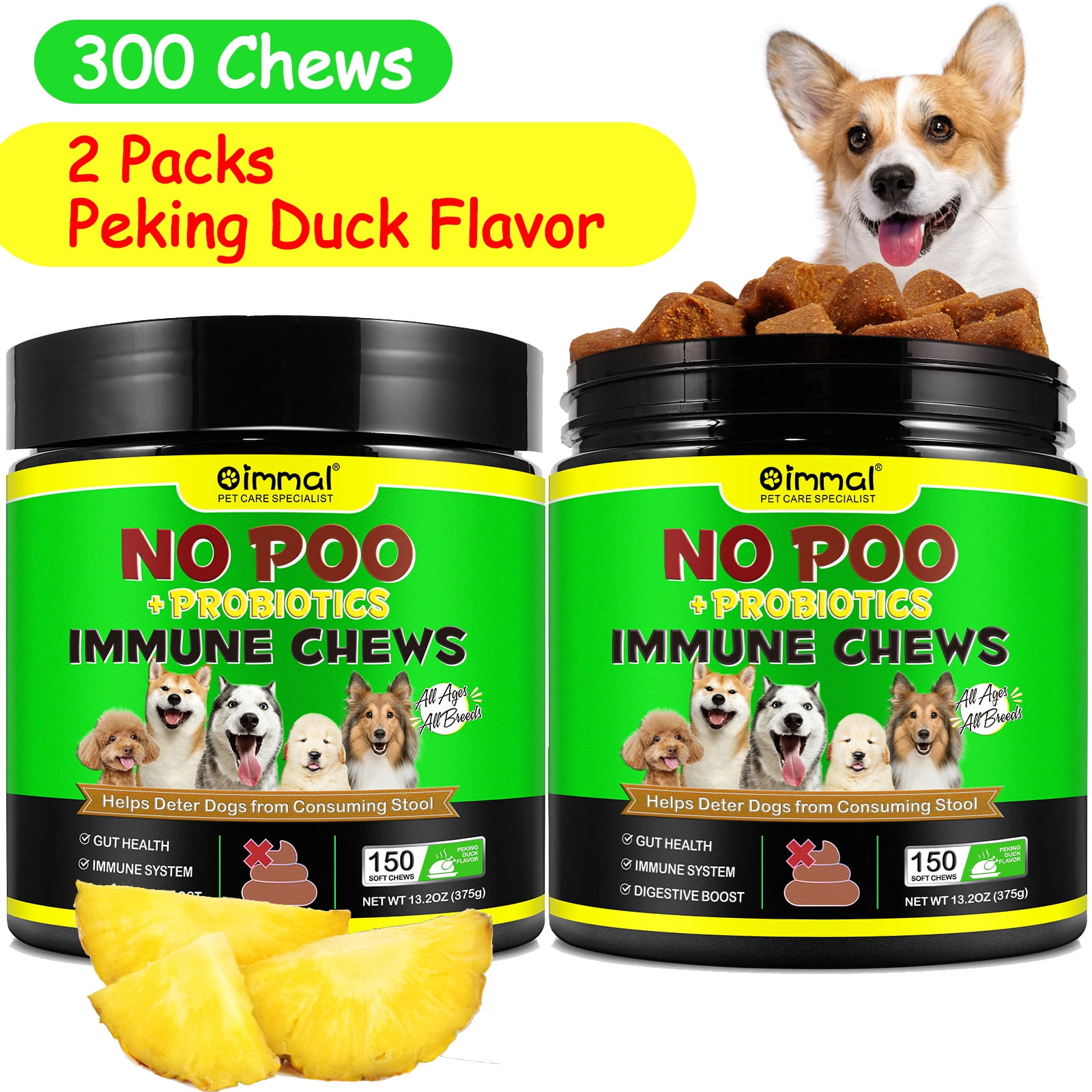 Oimmal No Poo Chews for Dogs - Coprophagia Stool Eating Deterrent - No ...