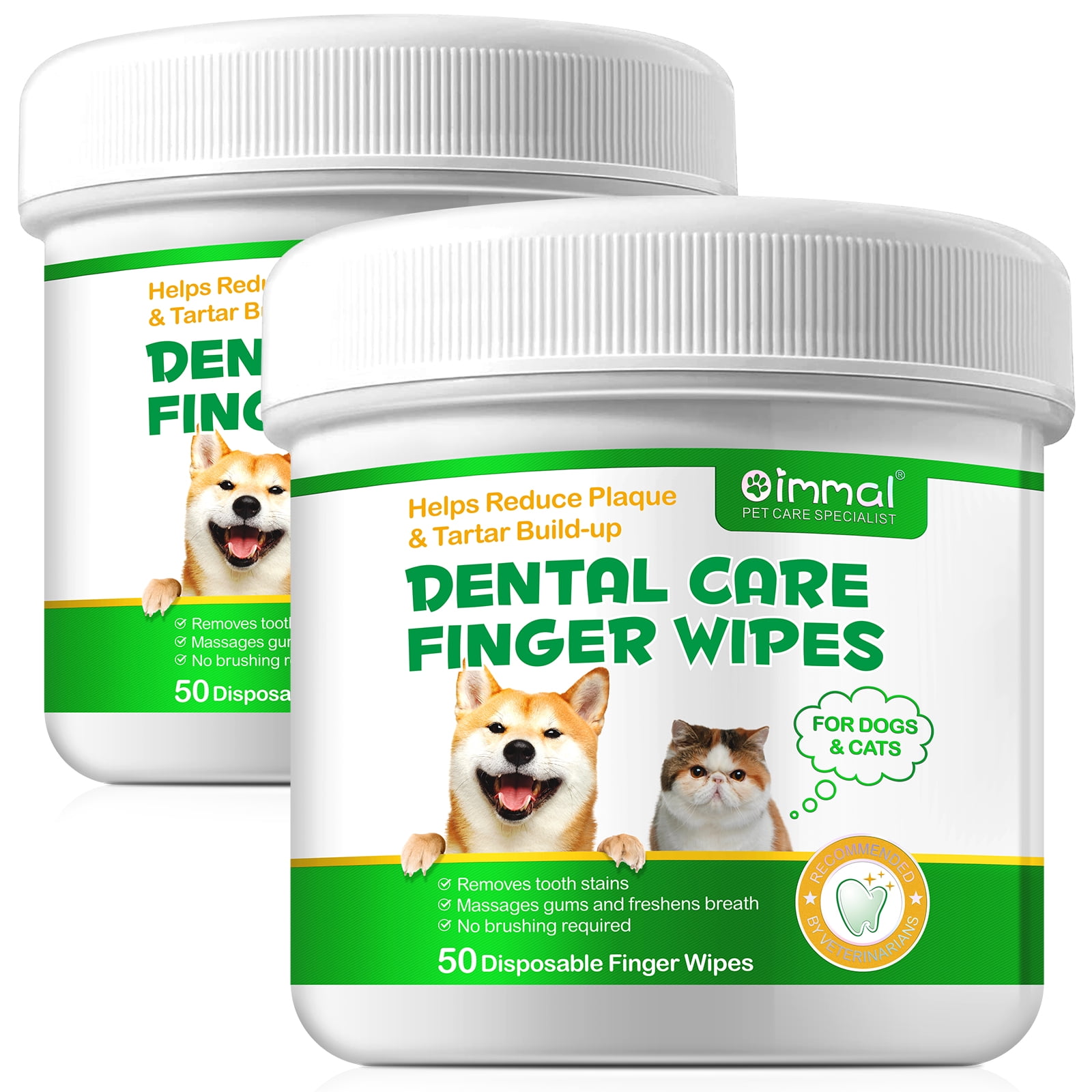 Oimmal-Pet Teeth Cleaning Finger Coats, 2 Pack, Helps Reduce Plaque and ...