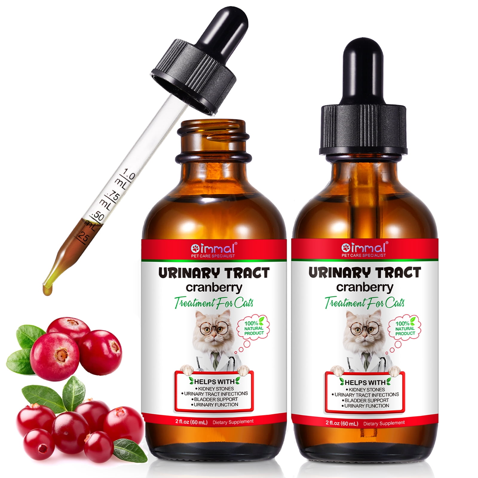 Oimmal Urinary Tract for Cats with Cranberry - Kidney + Bladder Support ...