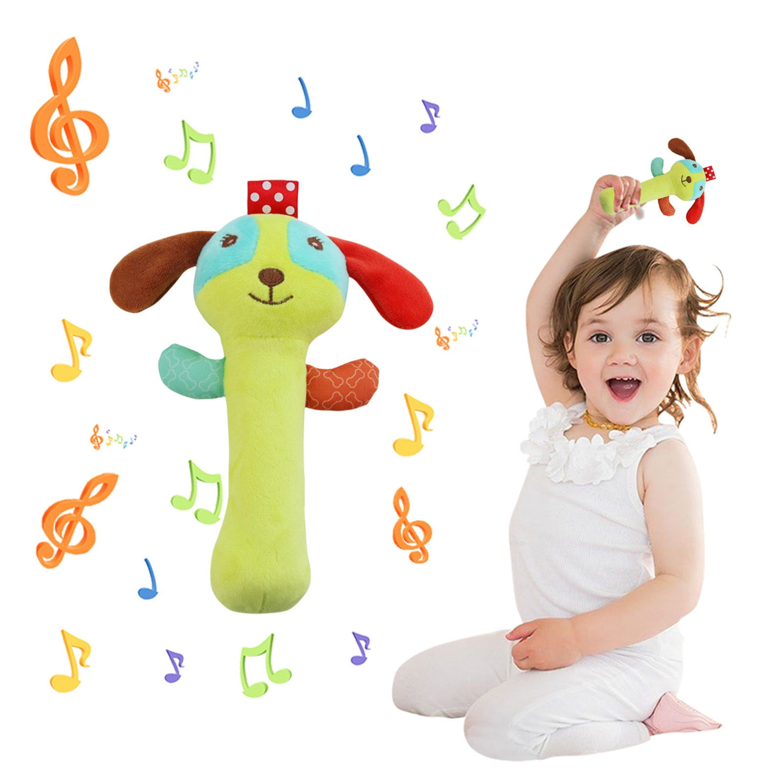 Oioii Baby Soft Rattles Shaker, Infant Developmental Hand Grip Baby ...