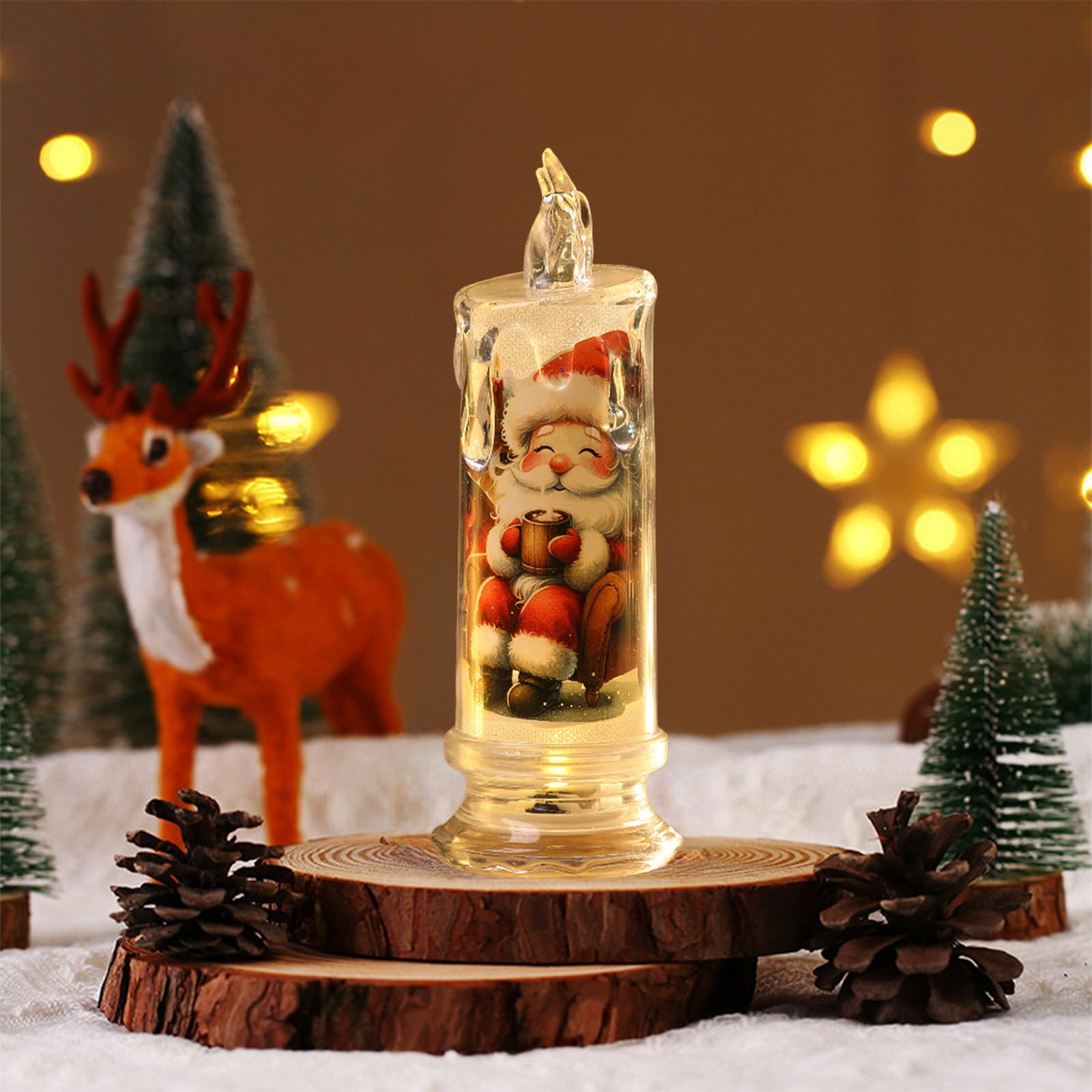 Oioii Christmas Flameless Candles Christmas LED Candles Battery ...