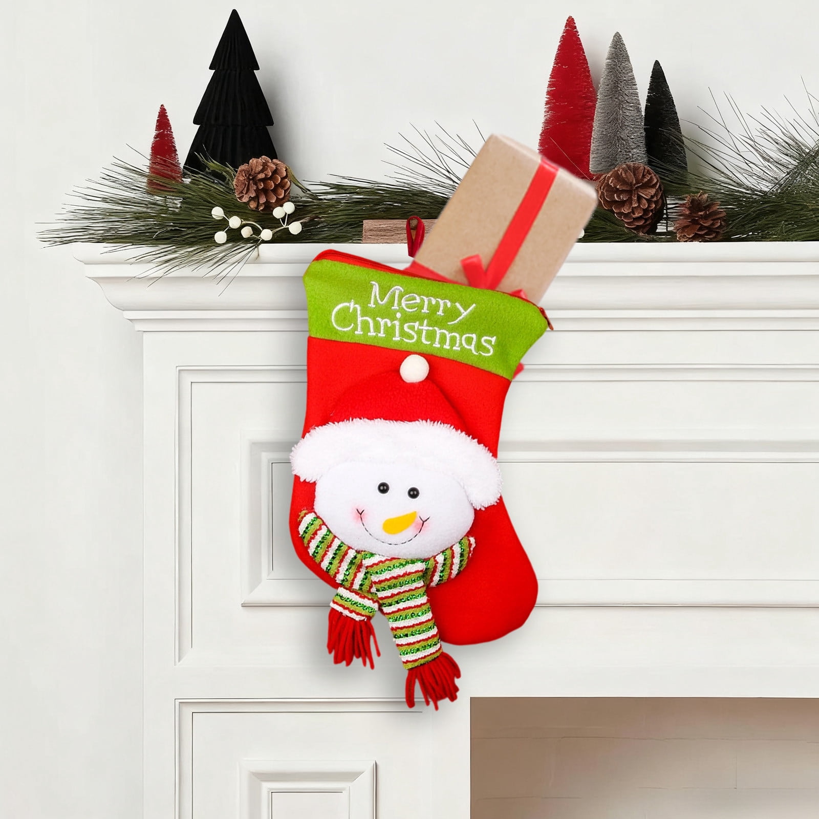 Oioii Christmas Stocking Decorations, Santa Claus Gifts Bag for Kids ...