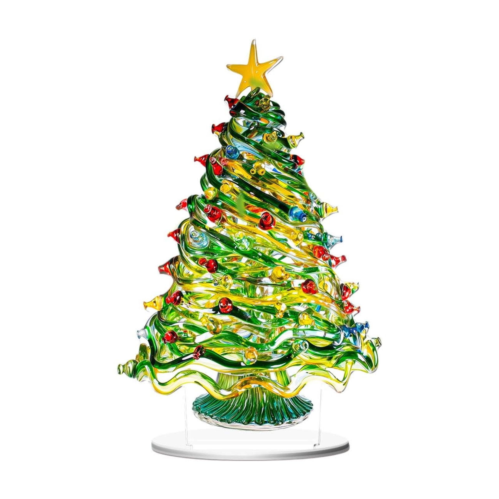 Oioii Colorful 2D Flat Acrylic Christmas Tree Decorations - Festive ...