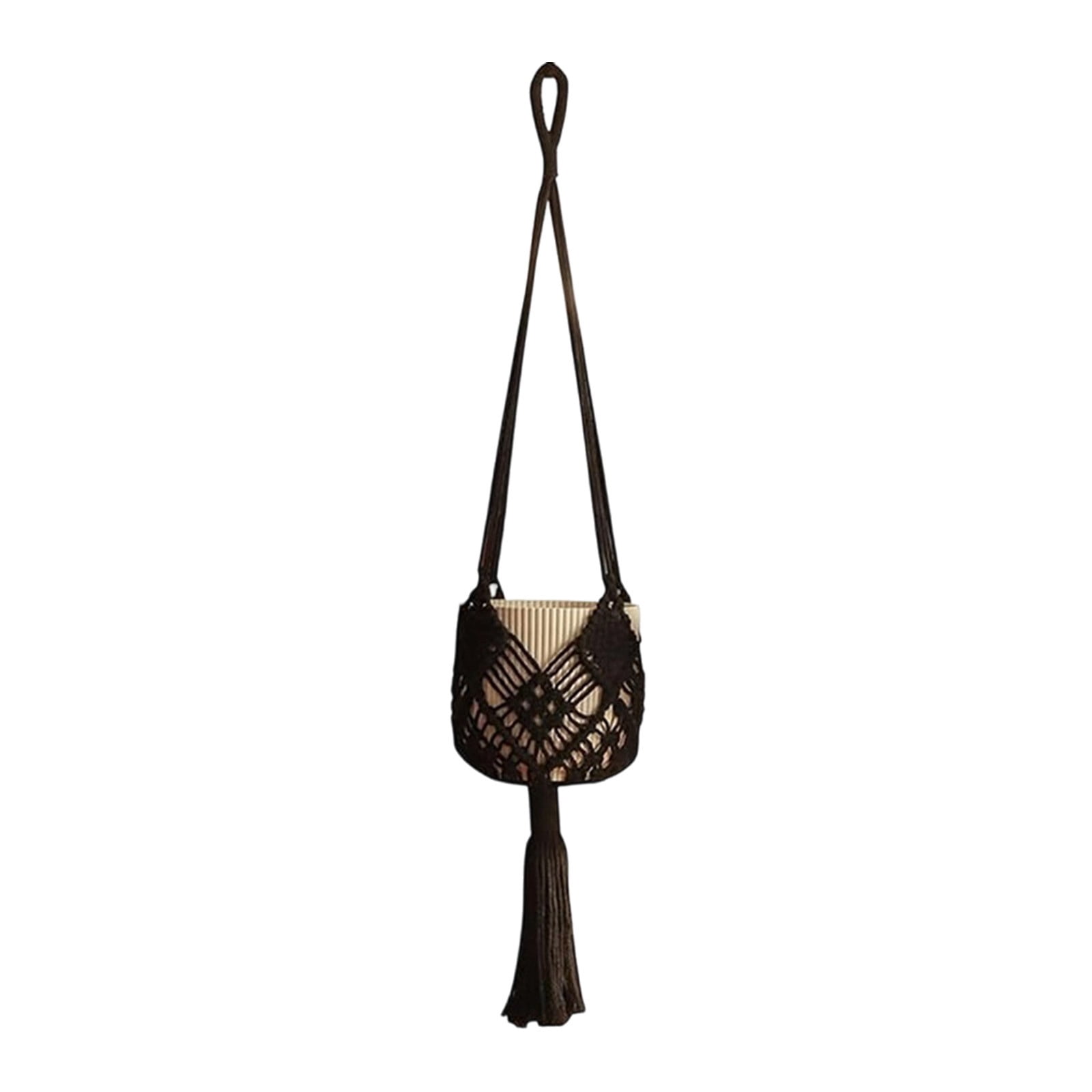 Oioii DIY Woven Hanging Basket Kit, Mesh Bag with Soft Cord for Flower ...