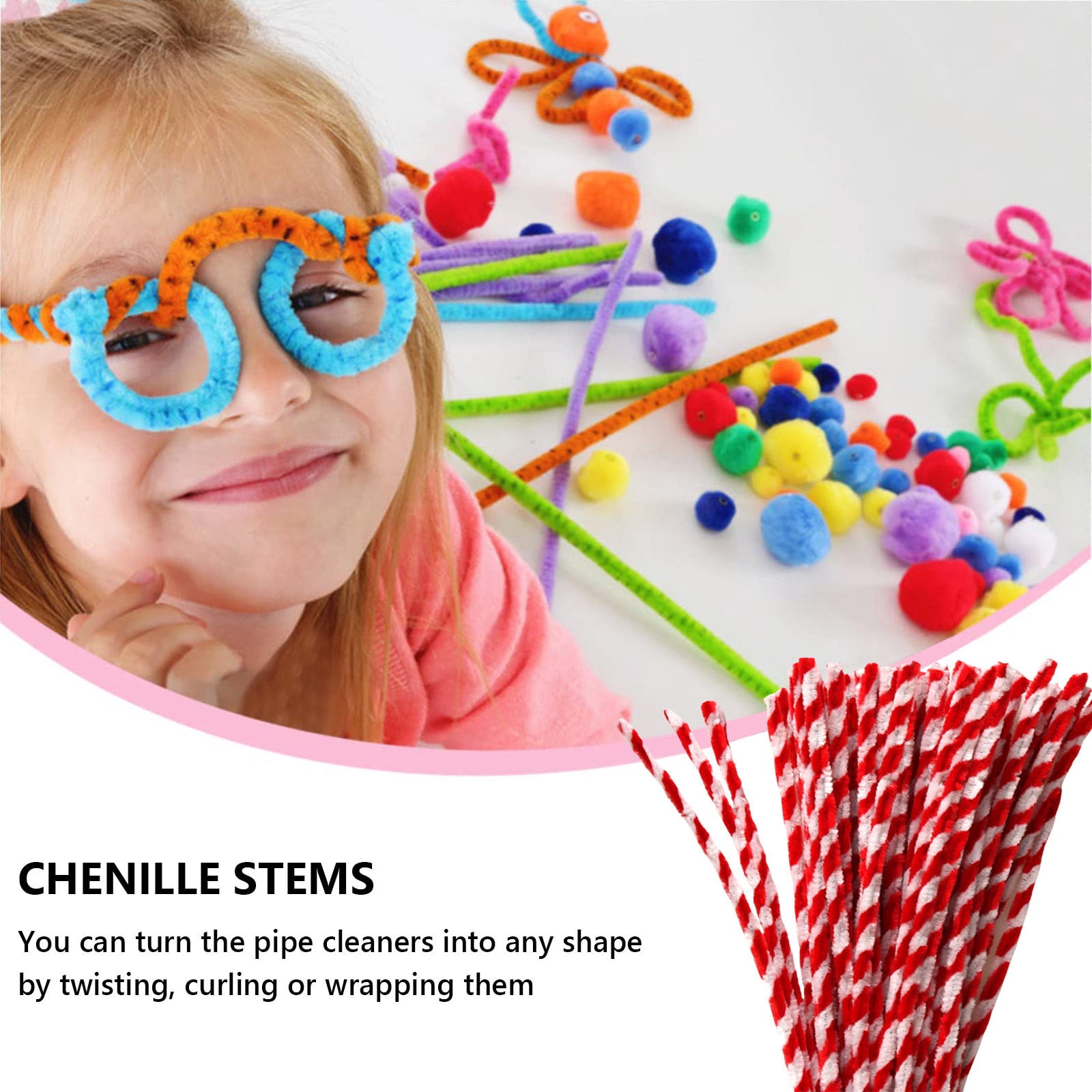Oioii Dual-Color Crimped Twist Ties for Kids - Versatile Christmas DIY ...