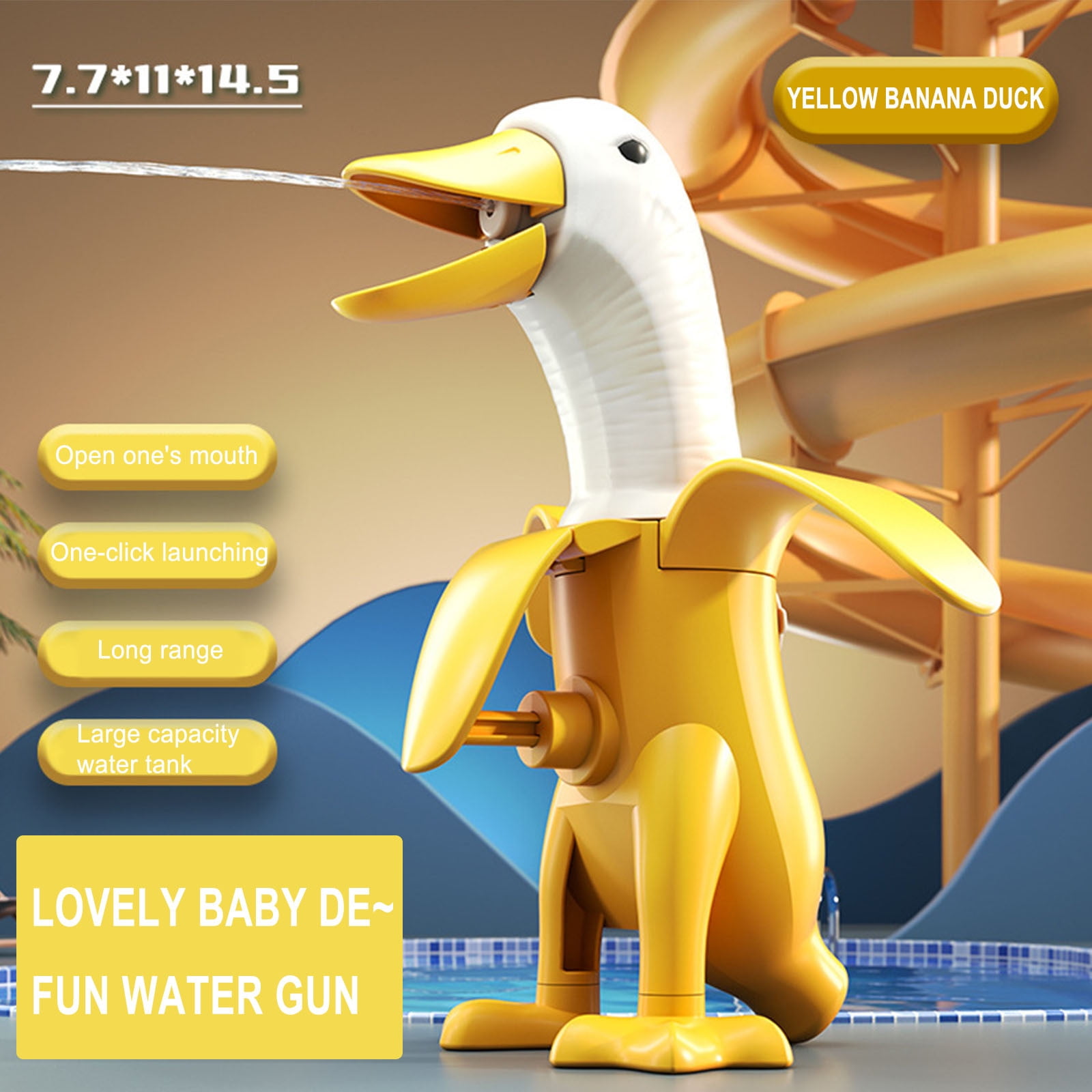 Oioii Water Banana Duck Gun Squirt Toy for Kids: Super Water Guns for ...