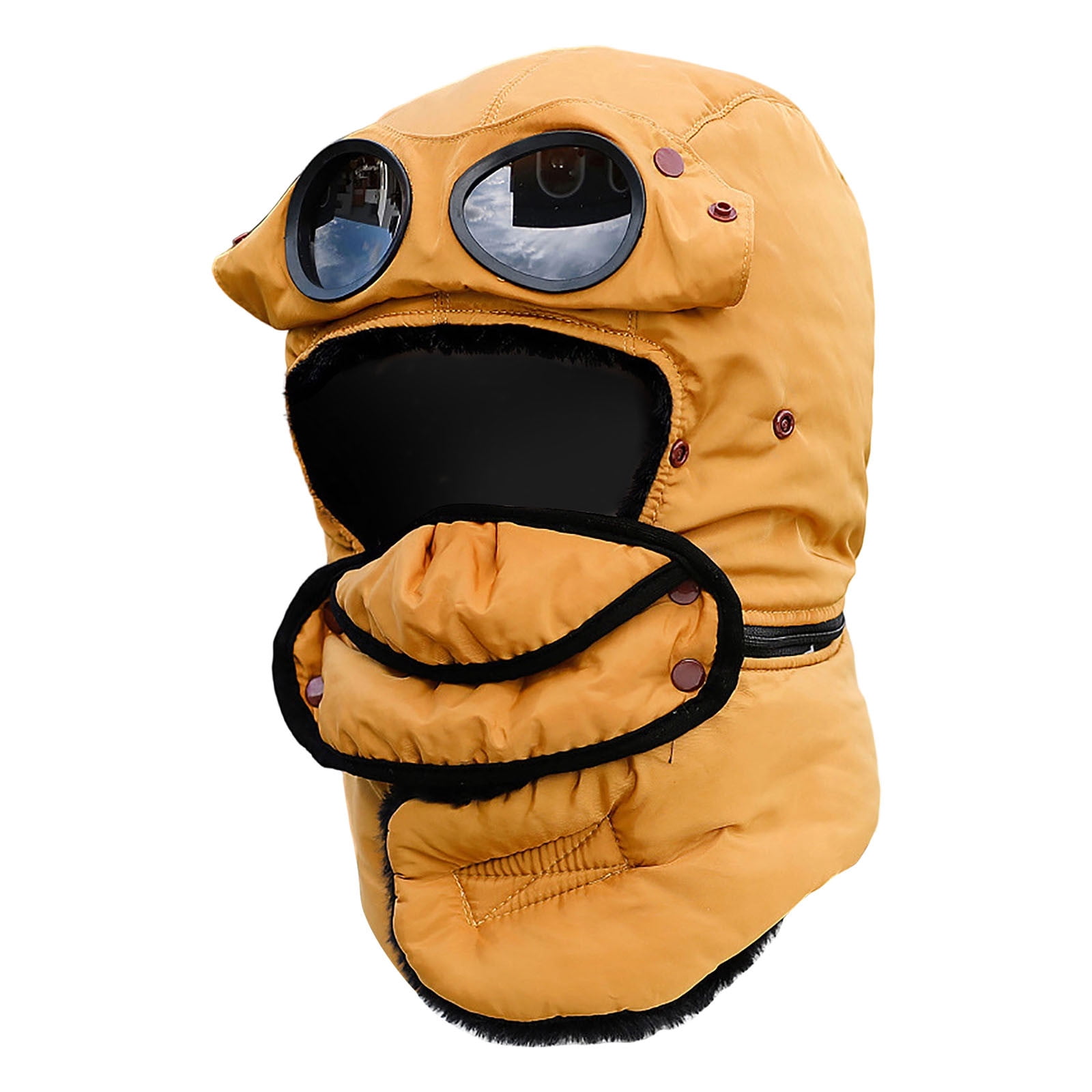 Oioii Winter Thermal Anti-Fog with Glasses Window - Windproof Cycling ...