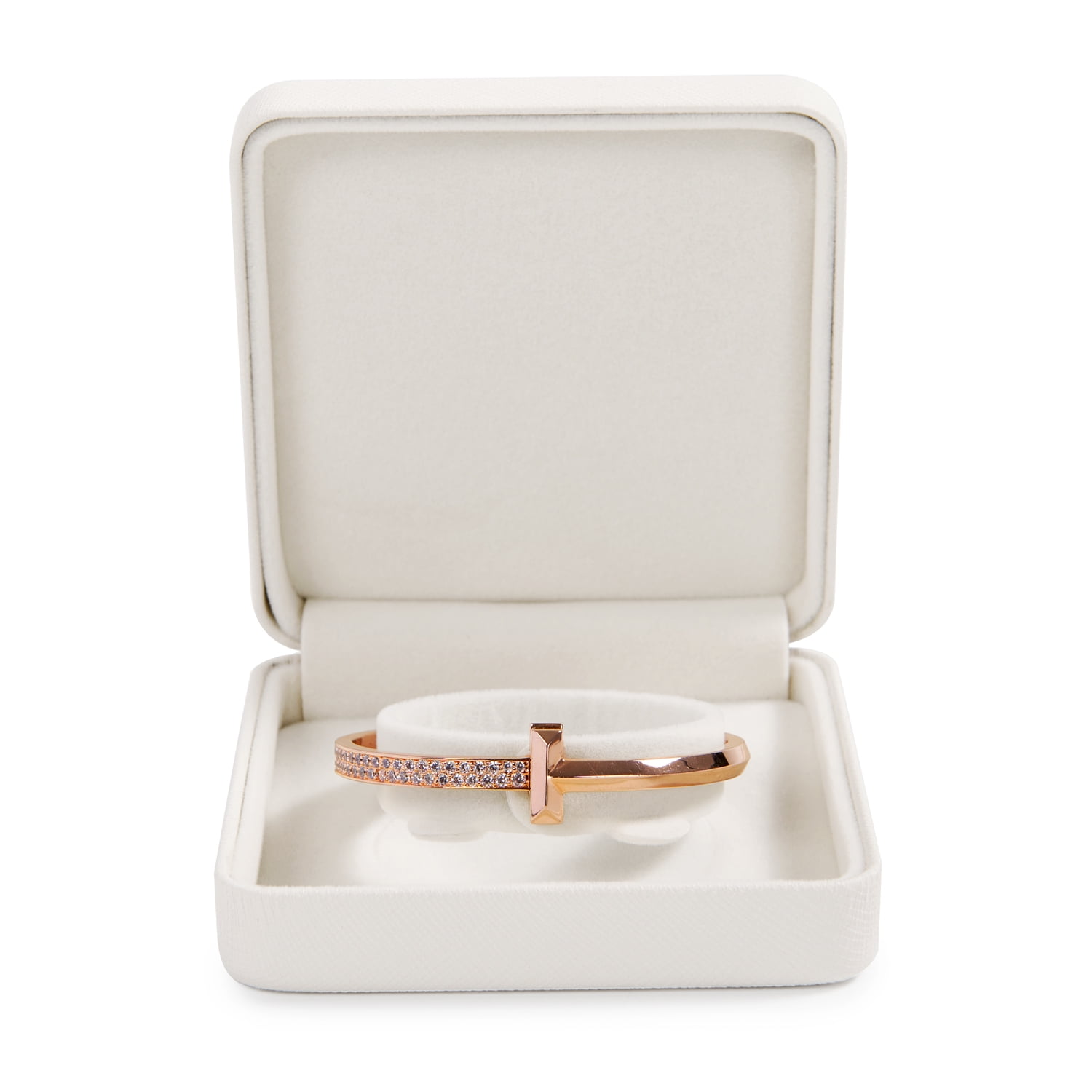 Oirlv Jewelry Bracelet Box White Leather Display Case Storage Box for ...