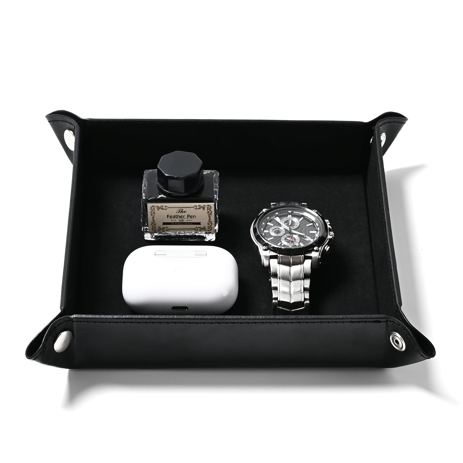Oirlv Valet Tray for Men Jewelry Holders & Organizers, Leather ...