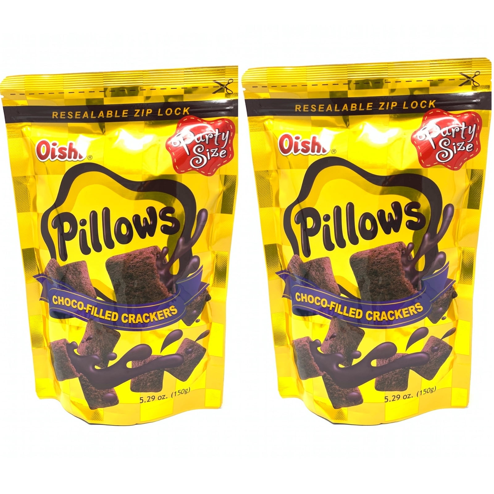 Oishi Pillows Choco Filled Flavor, Party Size Pack 5.29oz/ 150g, pack ...