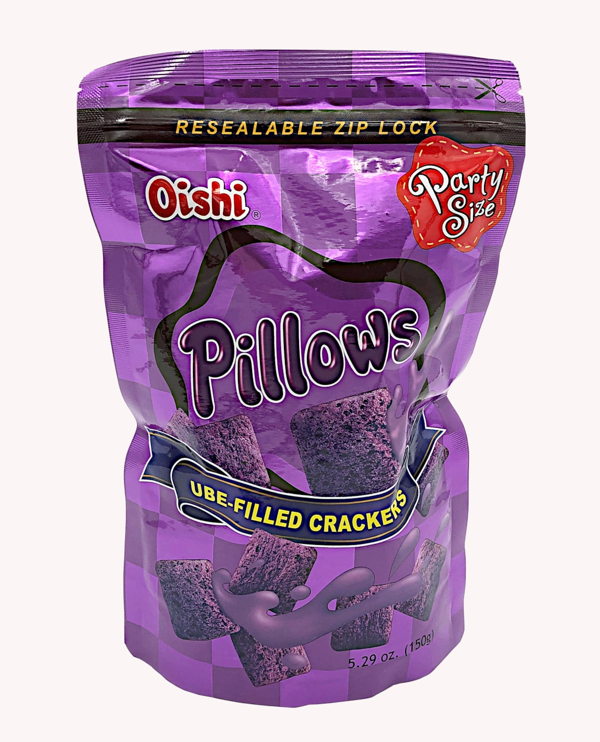Oishi Pillows Ube Crackers Big 150G Pack of 4 - Walmart.com