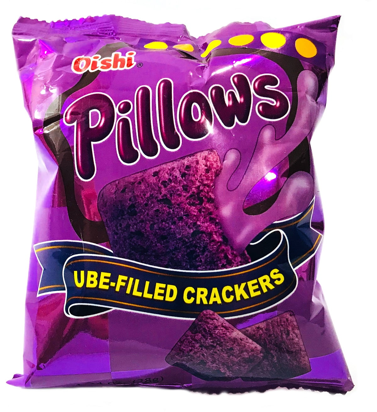 Oishi Pillows Ube Crackers Small Pack of 10 - Walmart.com