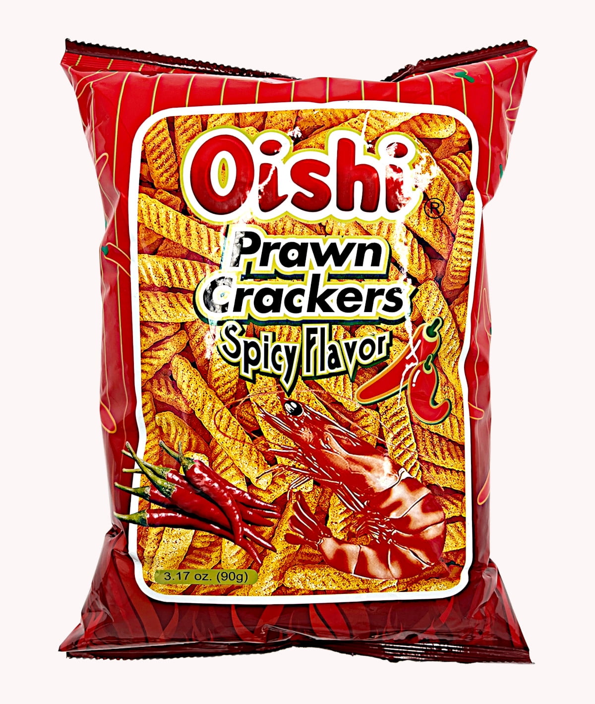 Oishi Prawn Crackers Hot & Spicy Big, Pack of 6 - Walmart.com