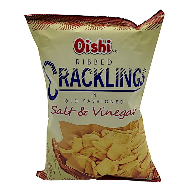 Oishi Ribbed Cracklings In Salt & Vinegar (Big) Pack of 3 - Walmart.com
