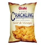Oishi Ribbed Cracklings Salt & Vinegar, 3.53 oz - Walmart.com