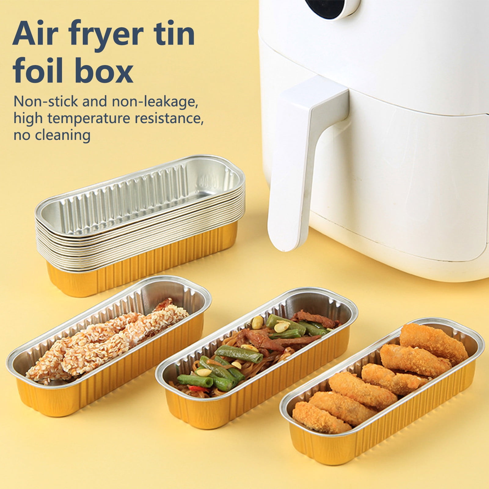 Oiur 1 Set Rectangle Cake Pan Food Grade Heat-Resistant Disposable ...