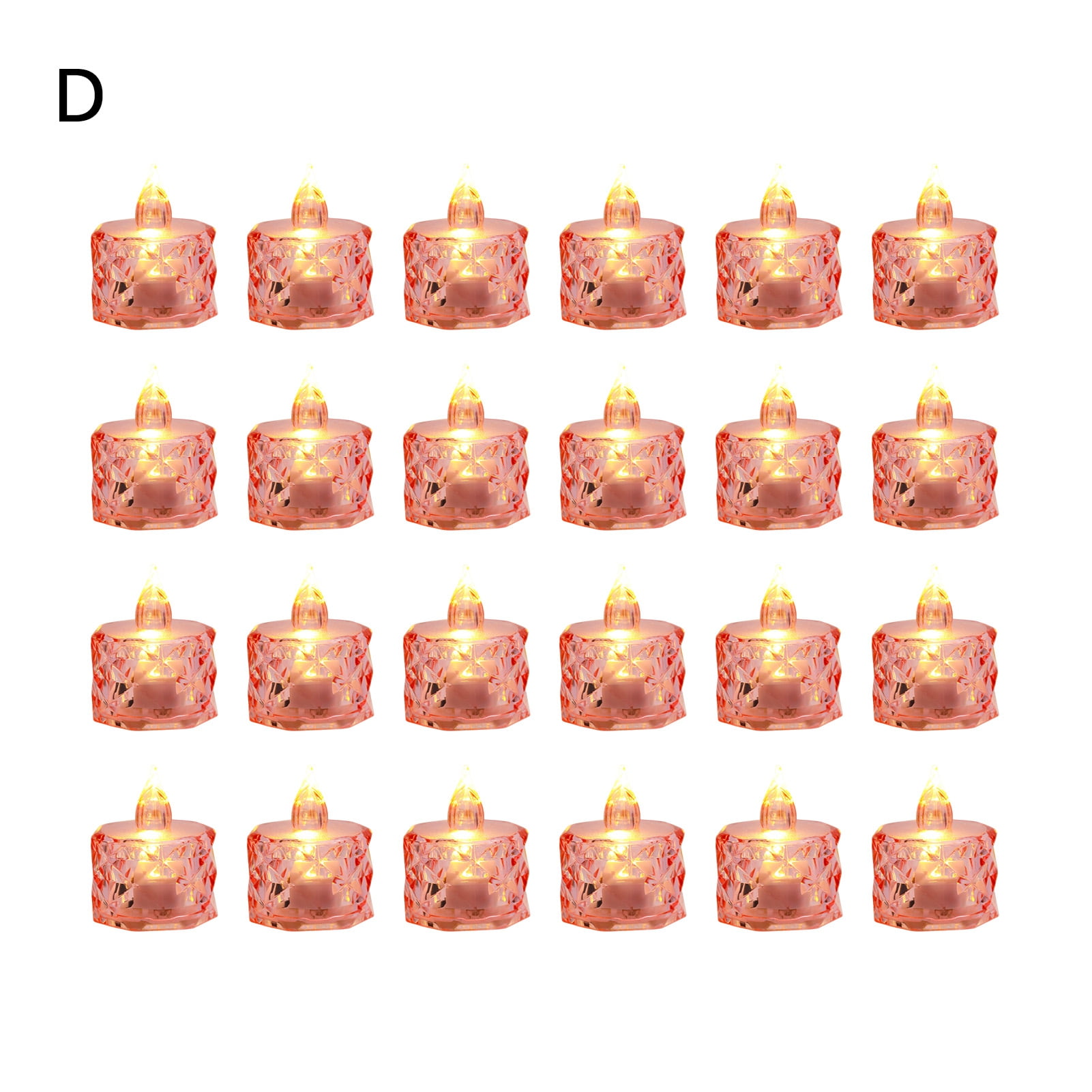 Oiur 24Pcs LED Flameless Mini Candle Light,Tea Lights Button Battery ...