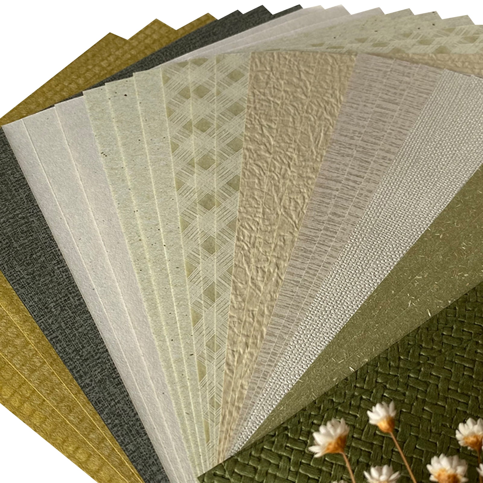 Oiur 30 Pcs/Set A5 Scrapbook Paper Vintage Textured Assorted Writable ...