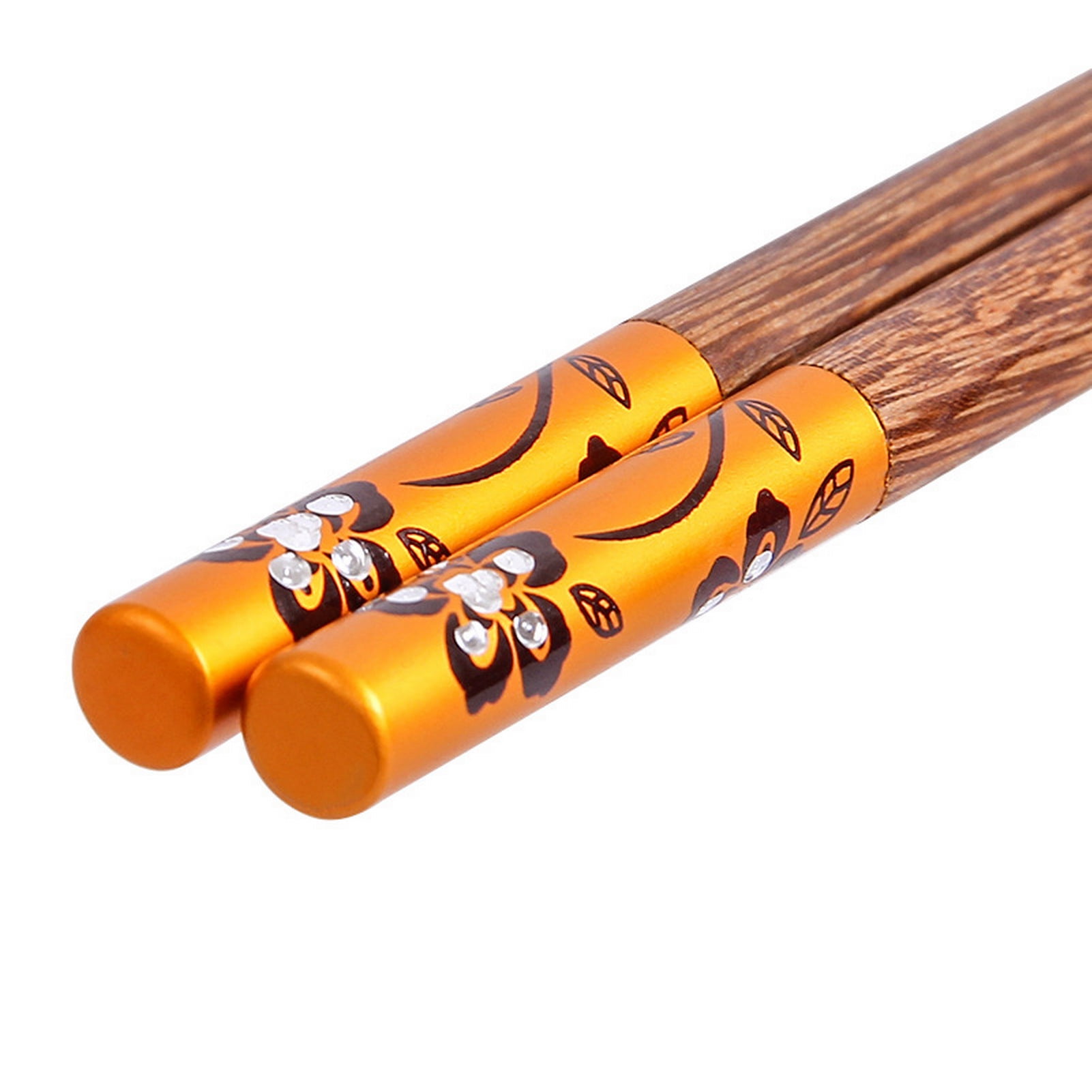 Oiur 5 Pairs Food Chopsticks FU Character Design Unpainted Japanese ...