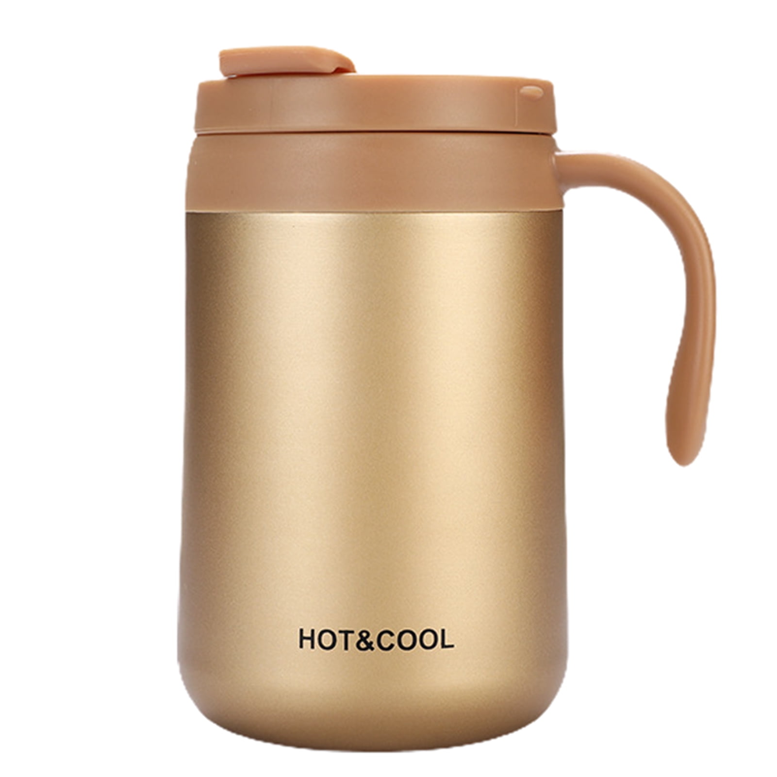 Oiur 500 ml Insulated Travel Mug with Lid Handle Reusable Thermal Mug ...