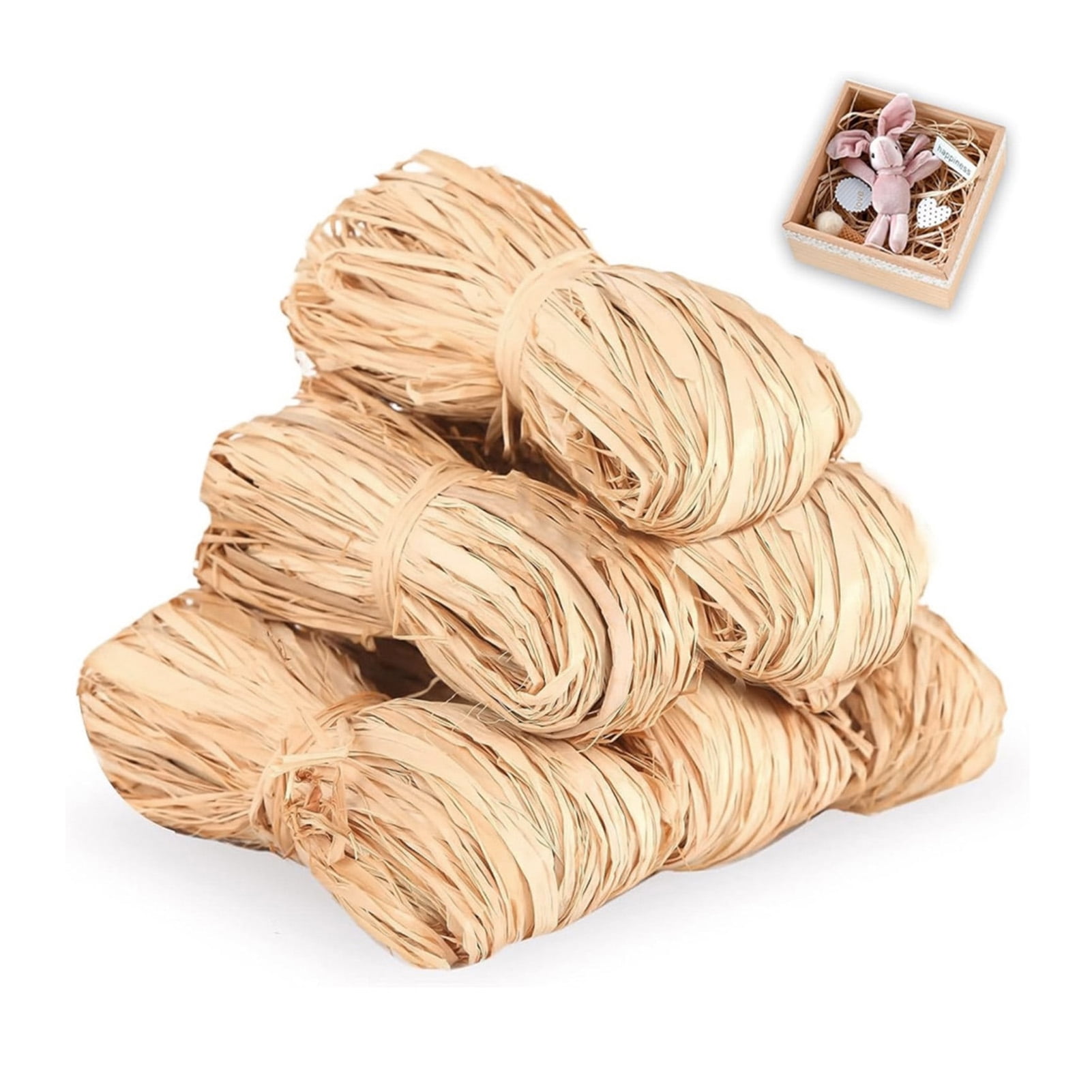 Oiur 500g Natural Raffia Ribbon Paper Raffia Straw Ribbon for Christmas ...