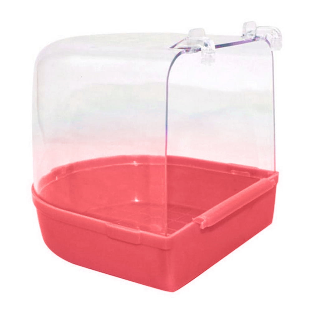 Oiur Bird Bath Box Parakeet Shower Caged Parrot Bathing Tub Accessory ...
