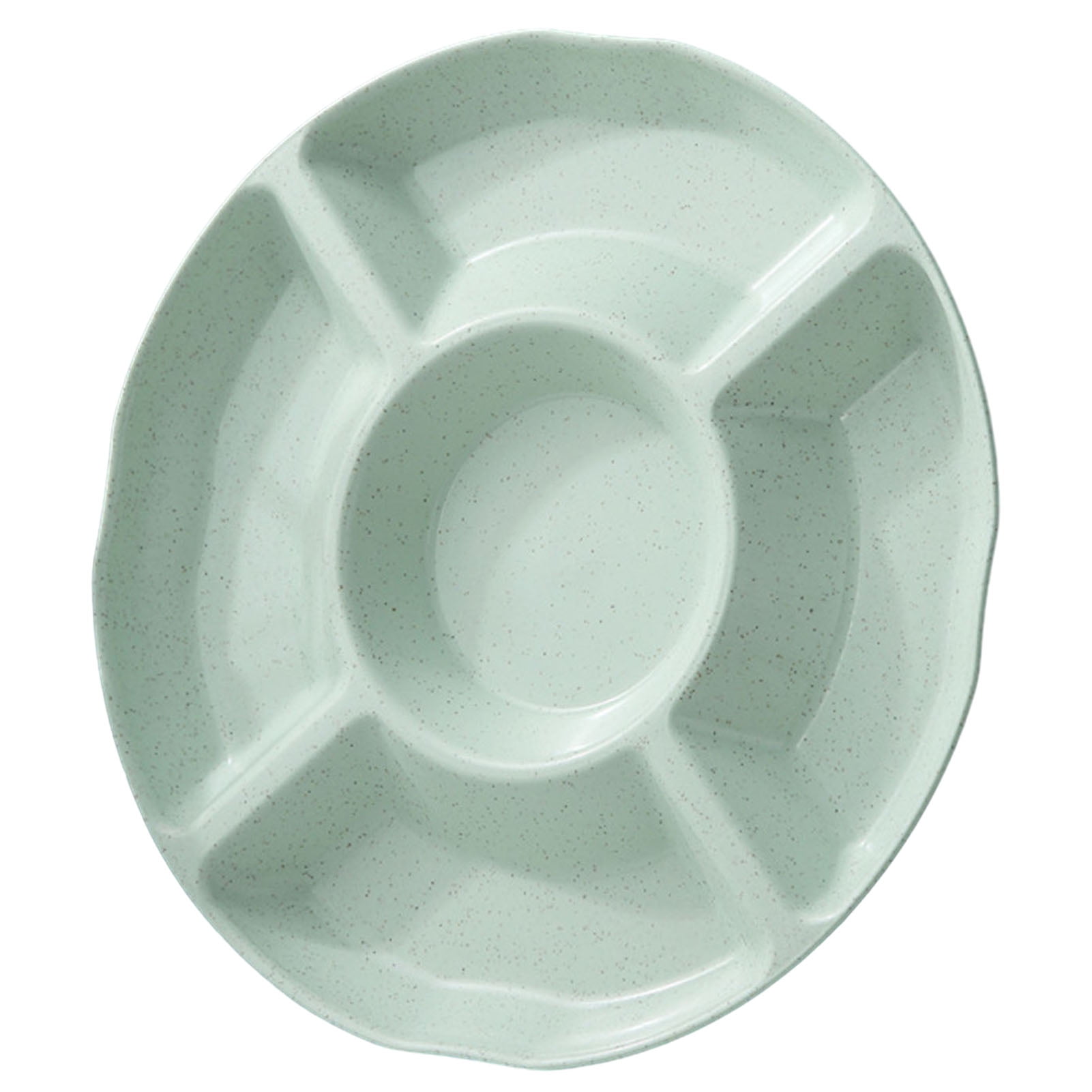 Oiur Candy Plate 5 Compartments Round Food Grade PP Snack Fruit Nut ...