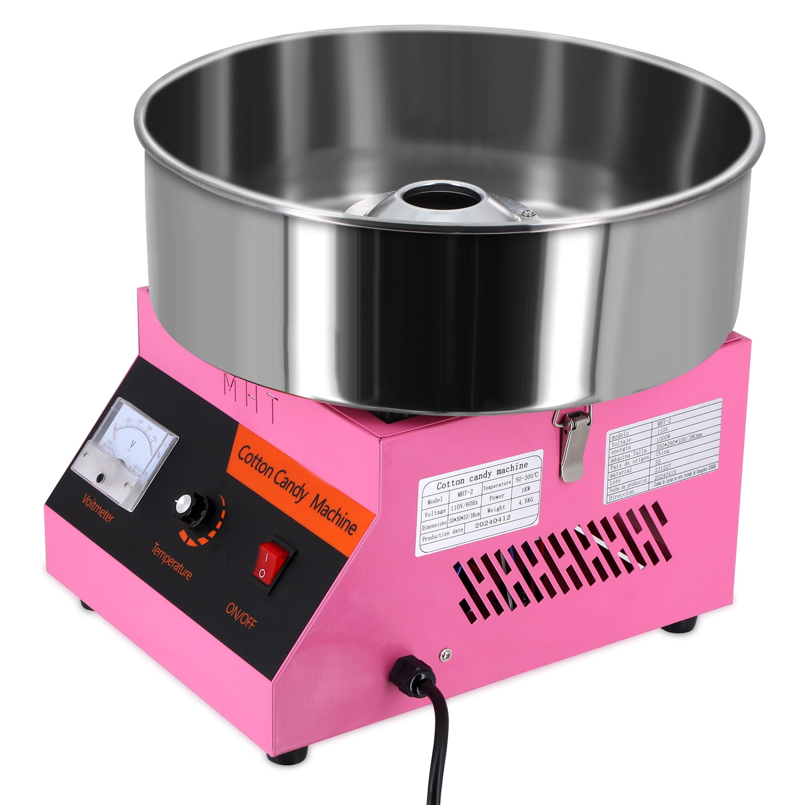 Oiur Commercial Cotton Candy Machine,Cotton Candy Maker with Stainless ...