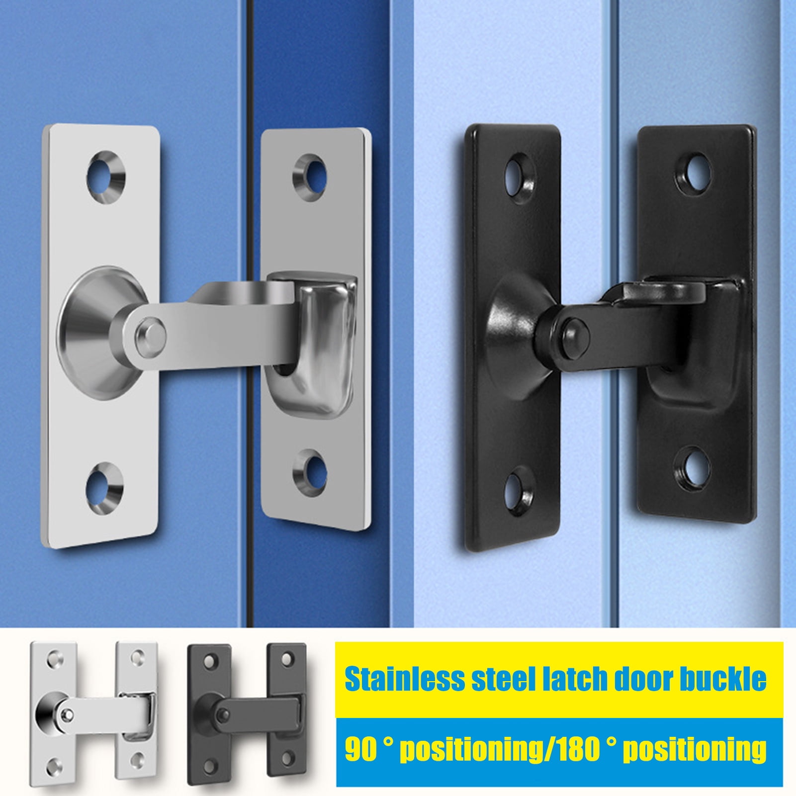 Oiur Door Hasp Latch Rustproof Corrosion Resistant Easy Assembly Mini ...