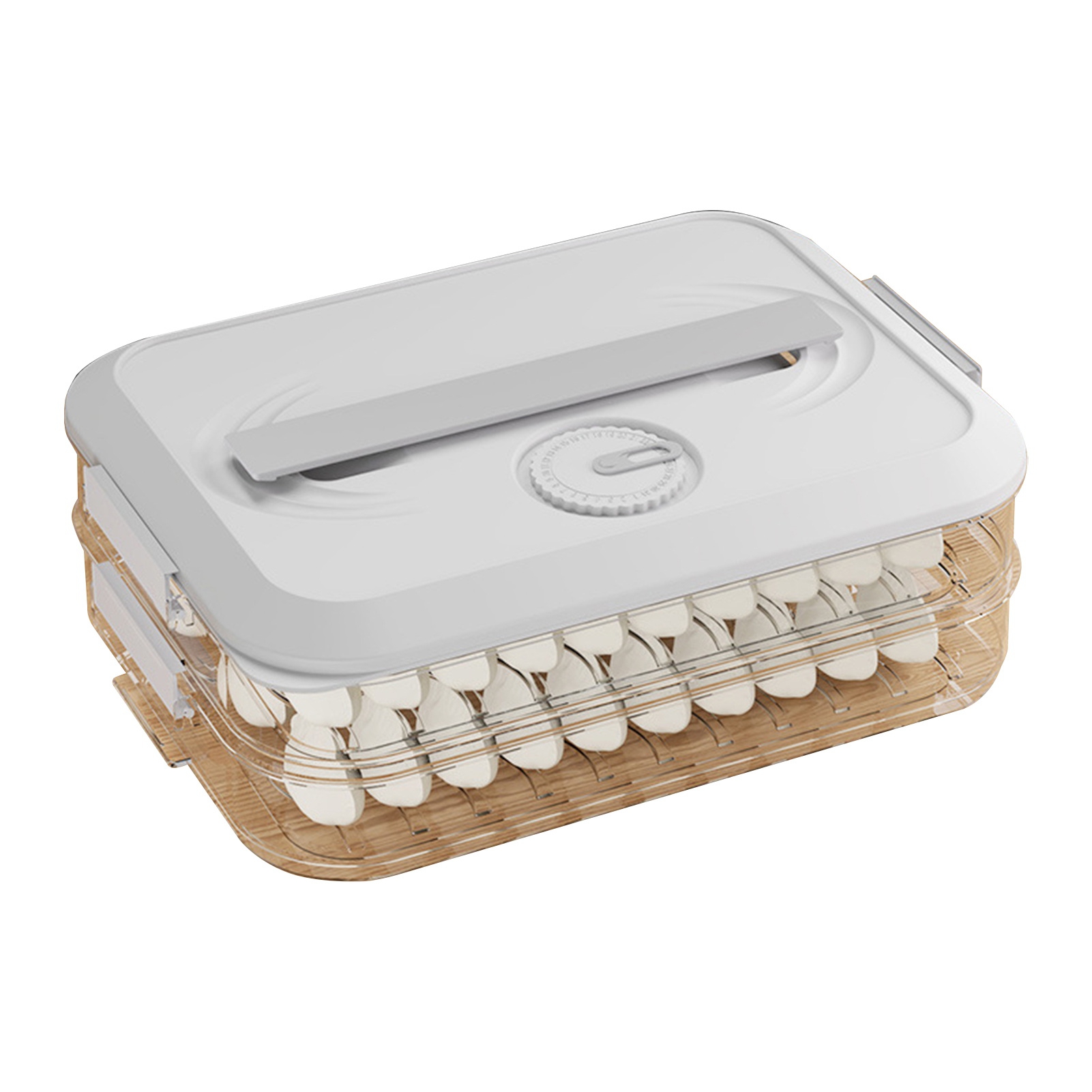 Oiur Dumpling Box Storage Container with Handle Food Grade BPA Free ...