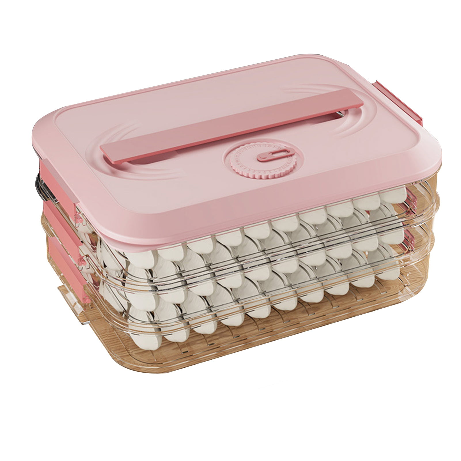 Oiur Dumpling Box Storage Container with Handle Food Grade BPA Free ...