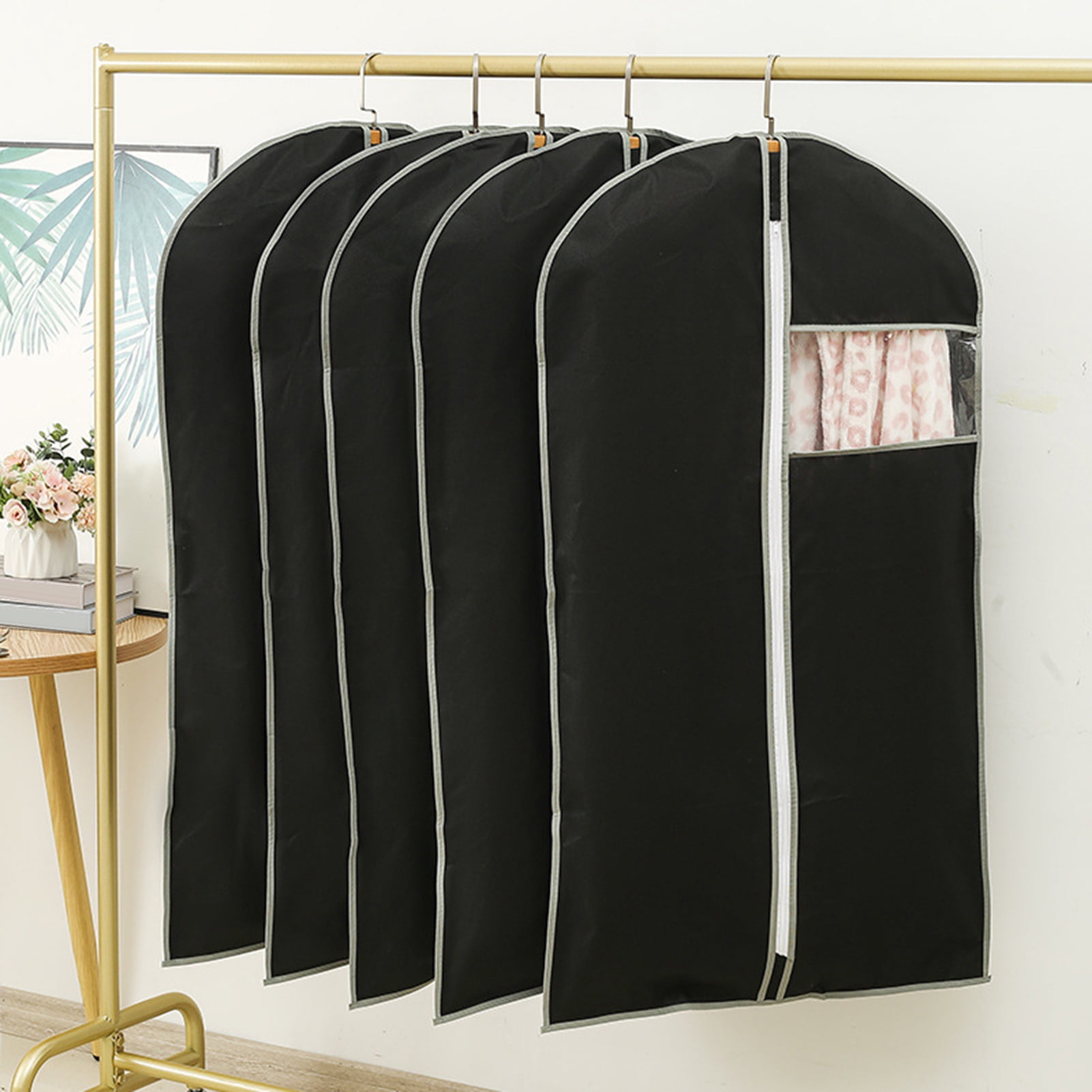 Oiur Dustproof Clothing Cover with Transparent Window Zipper Closure ...