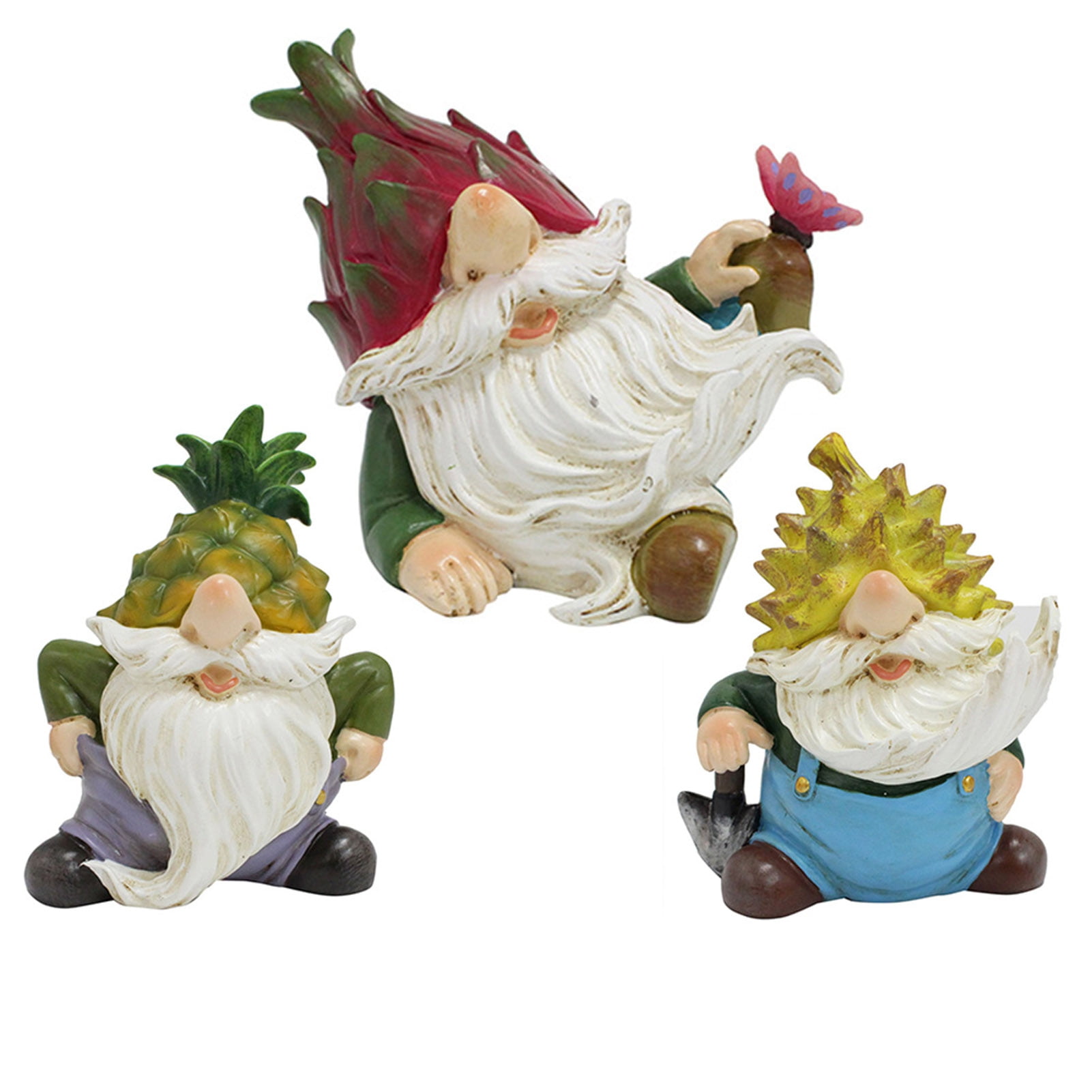 Oiur Mini Dwarfs Figurine,Fruit Gnomes Ornament Adorable Appearance ...
