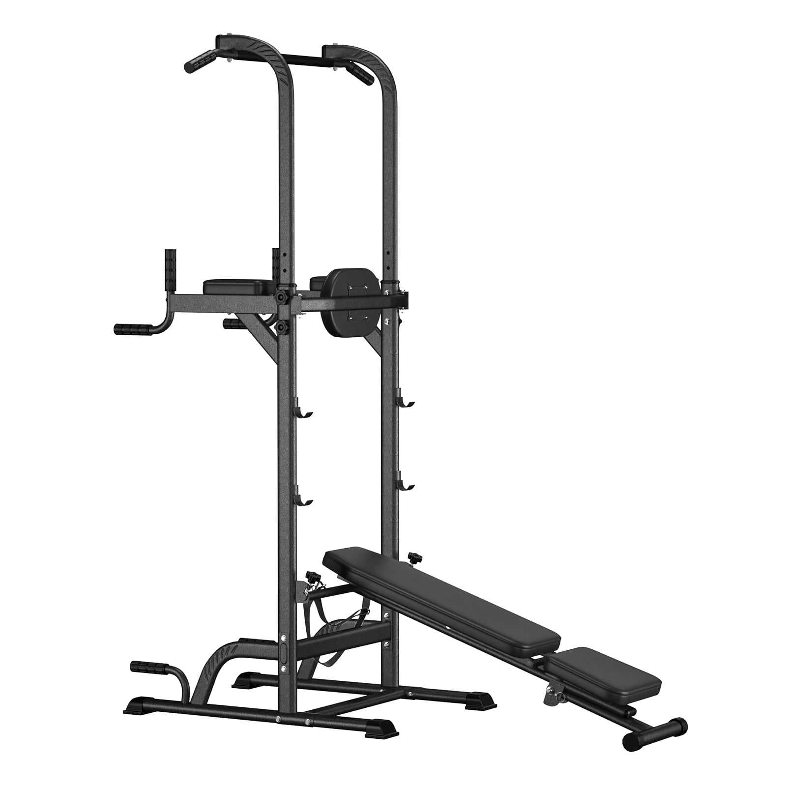Oiur Pull Up Bar Free Standing,Pull Up Station with Dumbbell Stool,11 ...