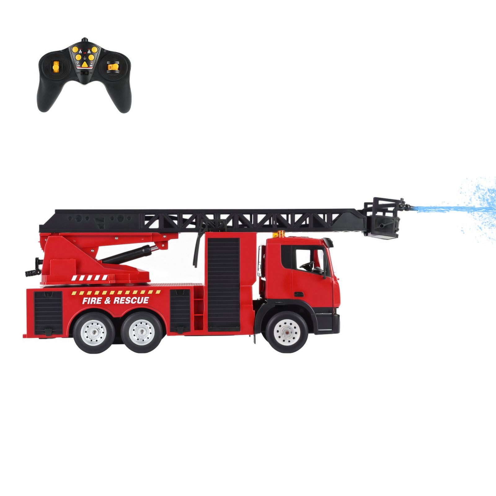 Oiur Remote Control Truck,2.4GHz RC Firetruck with Rotating Extending ...