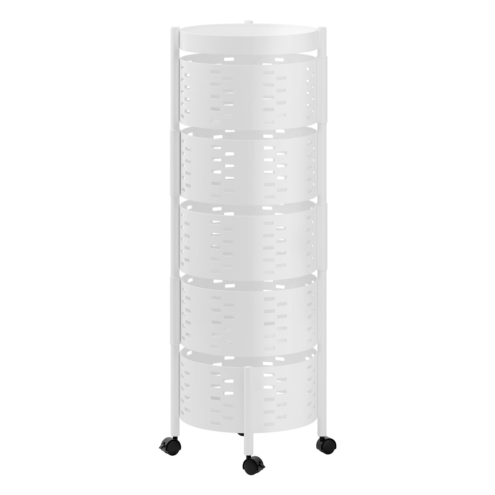 Oiur Rotating Trolley,Kitchen Trolley,Rotating Kitchen Storage Shelves ...