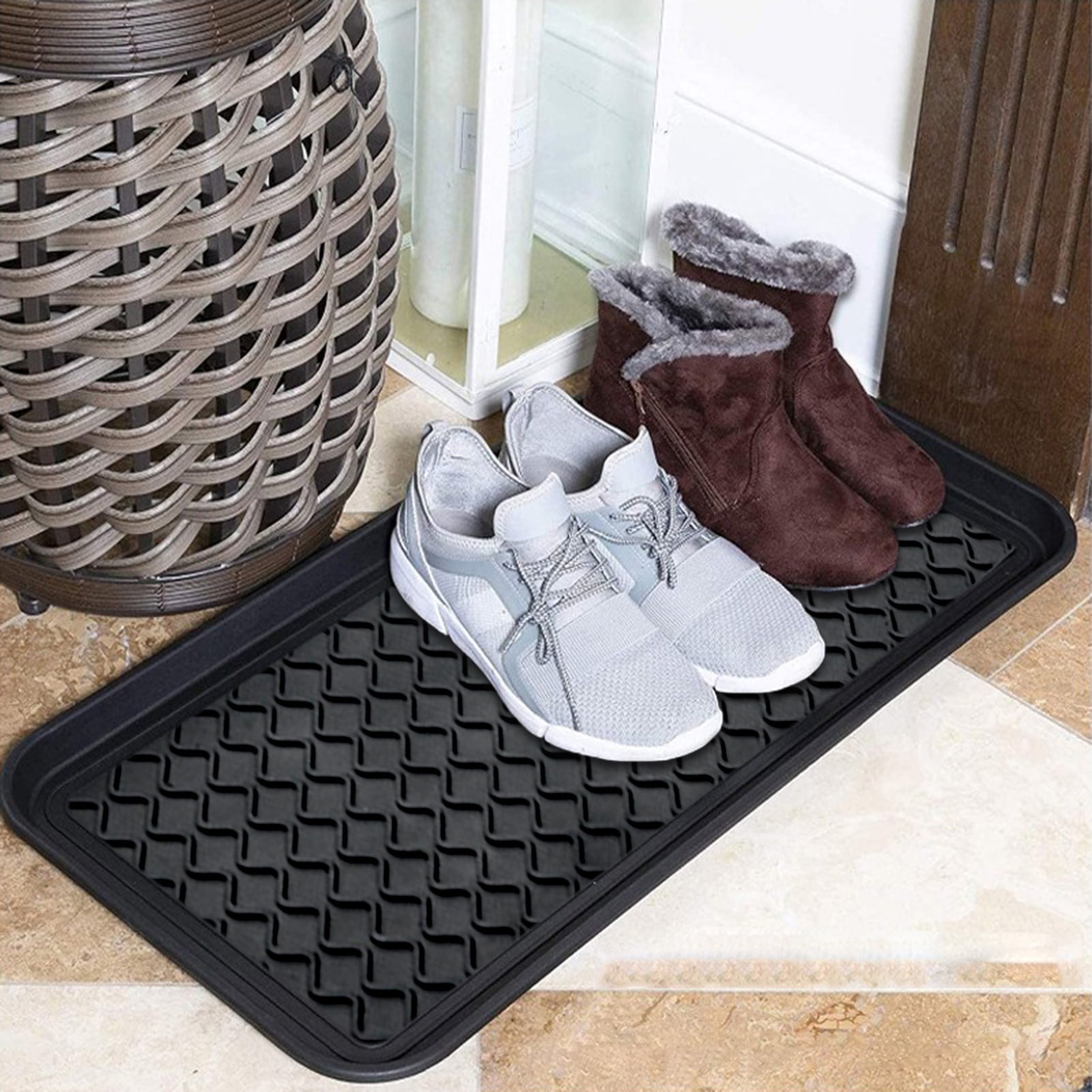 Oiur Shoe Drip Tray with Raised Edge Heavy Duty Indoor Outdoor Entryway ...