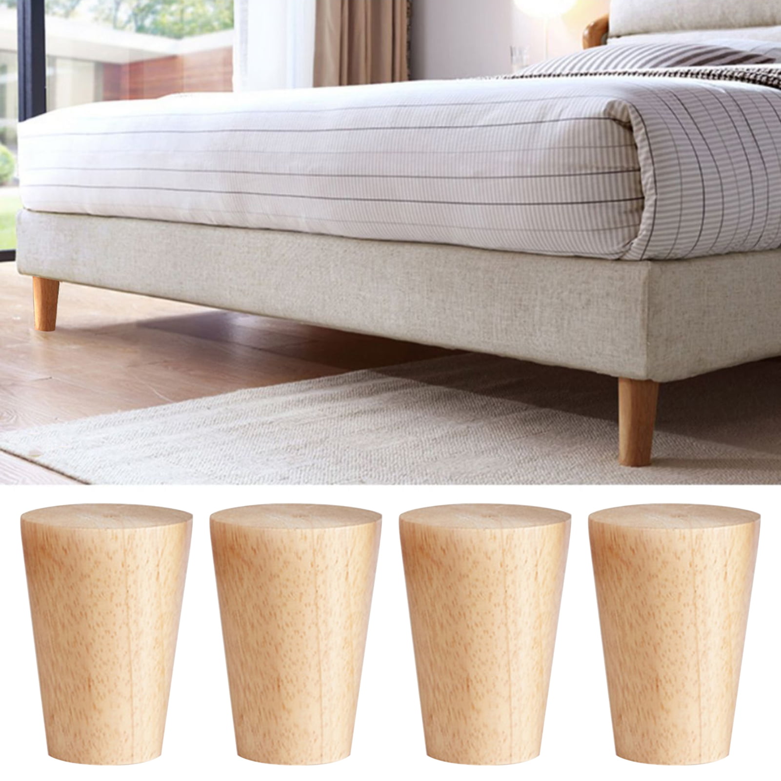 Oiur Table Legs Solid Wooden Replacement Furniture Feet High Strength ...