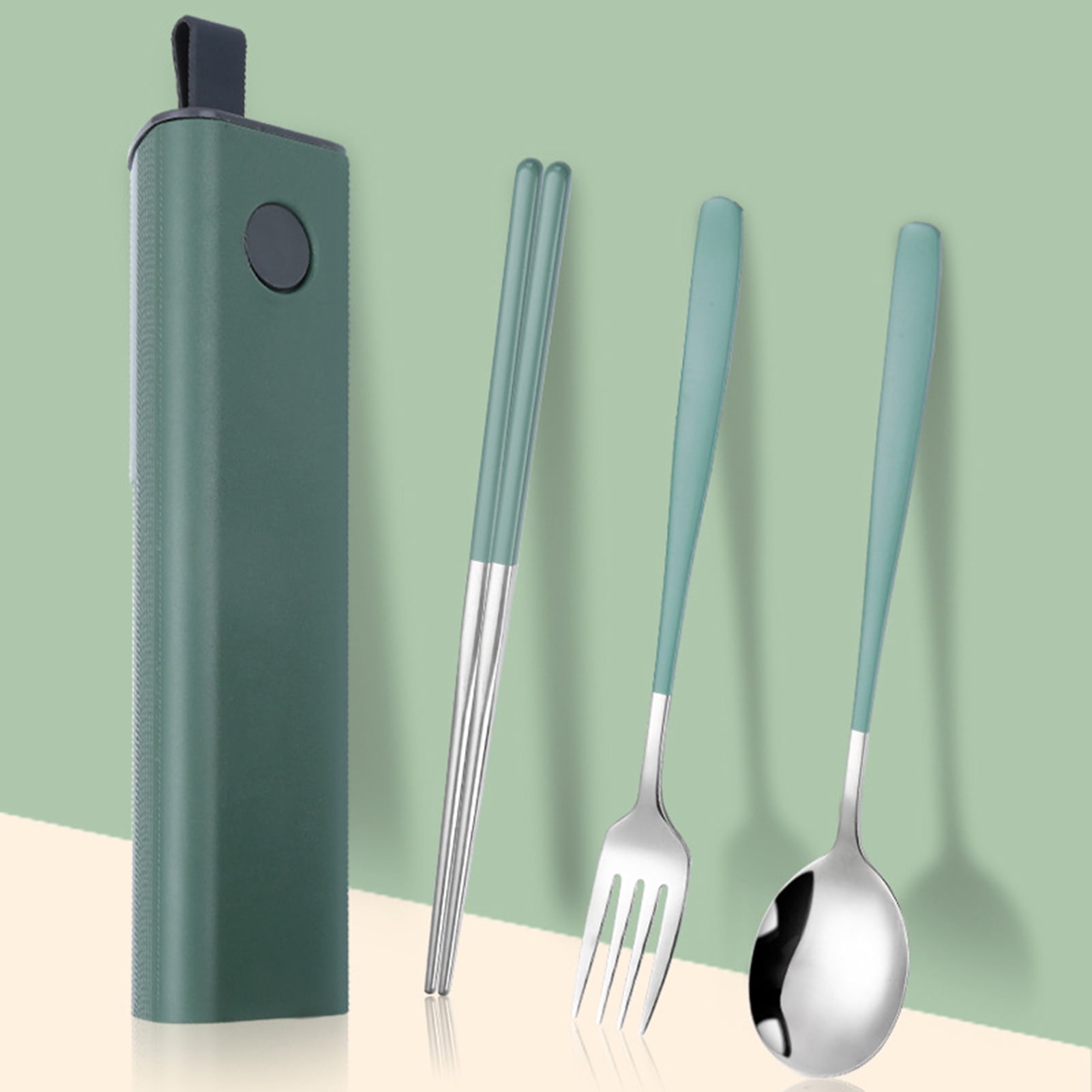 Oiur Travel Utensil Set Stainless Steel Fork And Spoon with Case ...