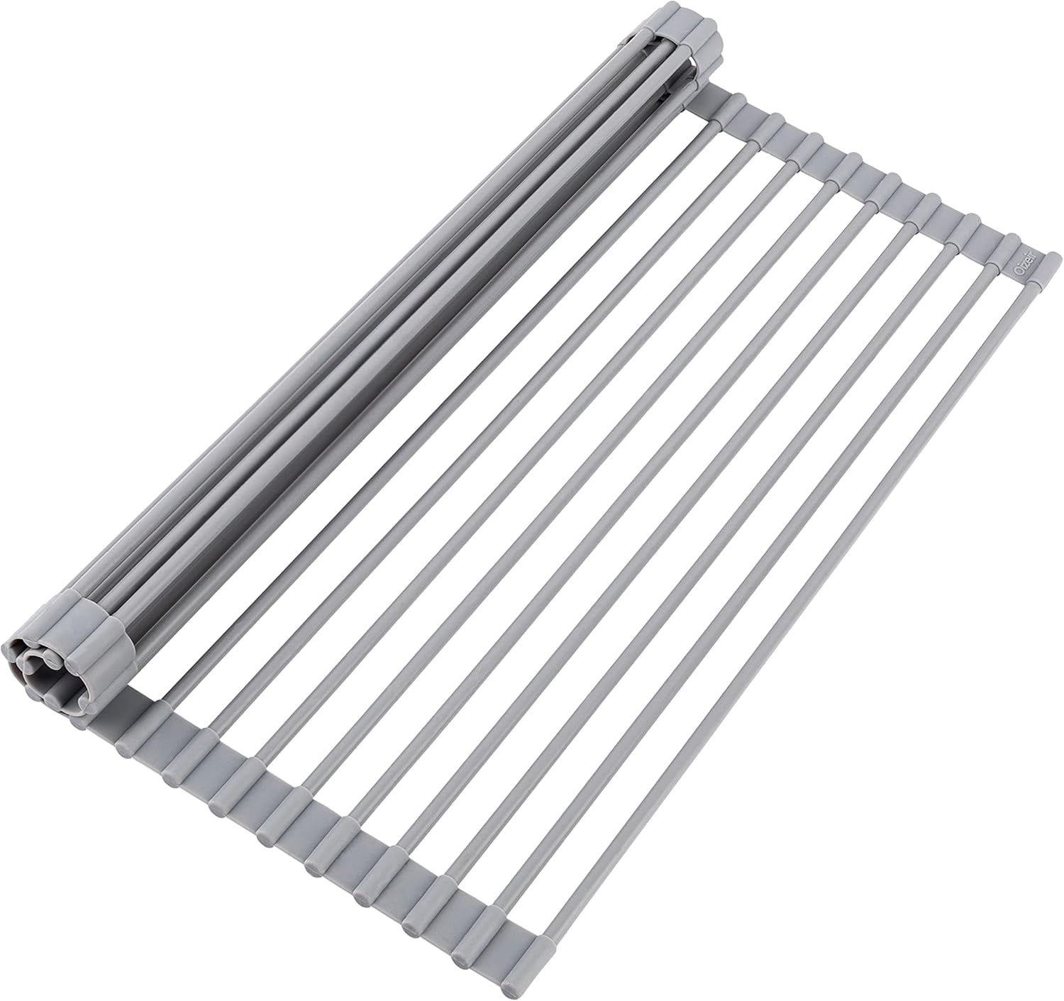 Oizeir Roll Up Dish Drying Rack - Silicone Coated Stainless Steel, Over ...
