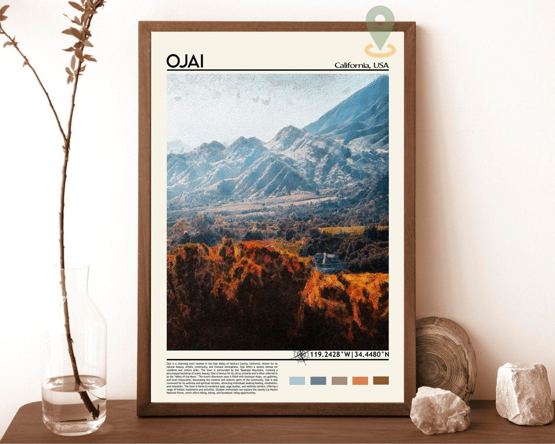 Ojai Print, Ojai Poster, Ojai Wall Art, Ojai Travel Print, Ojai Art Print, Ojai Artwork ...