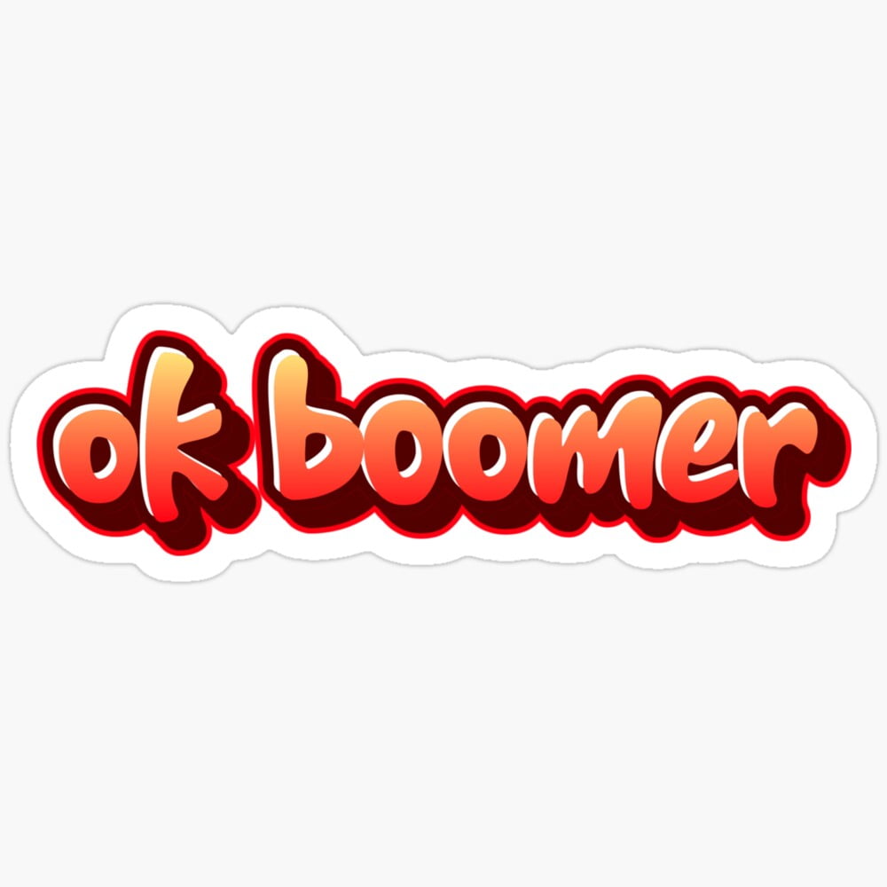 Ok Boomer Red Sticker Bold Sticker Phone Decal Water Bottle Stickers ...