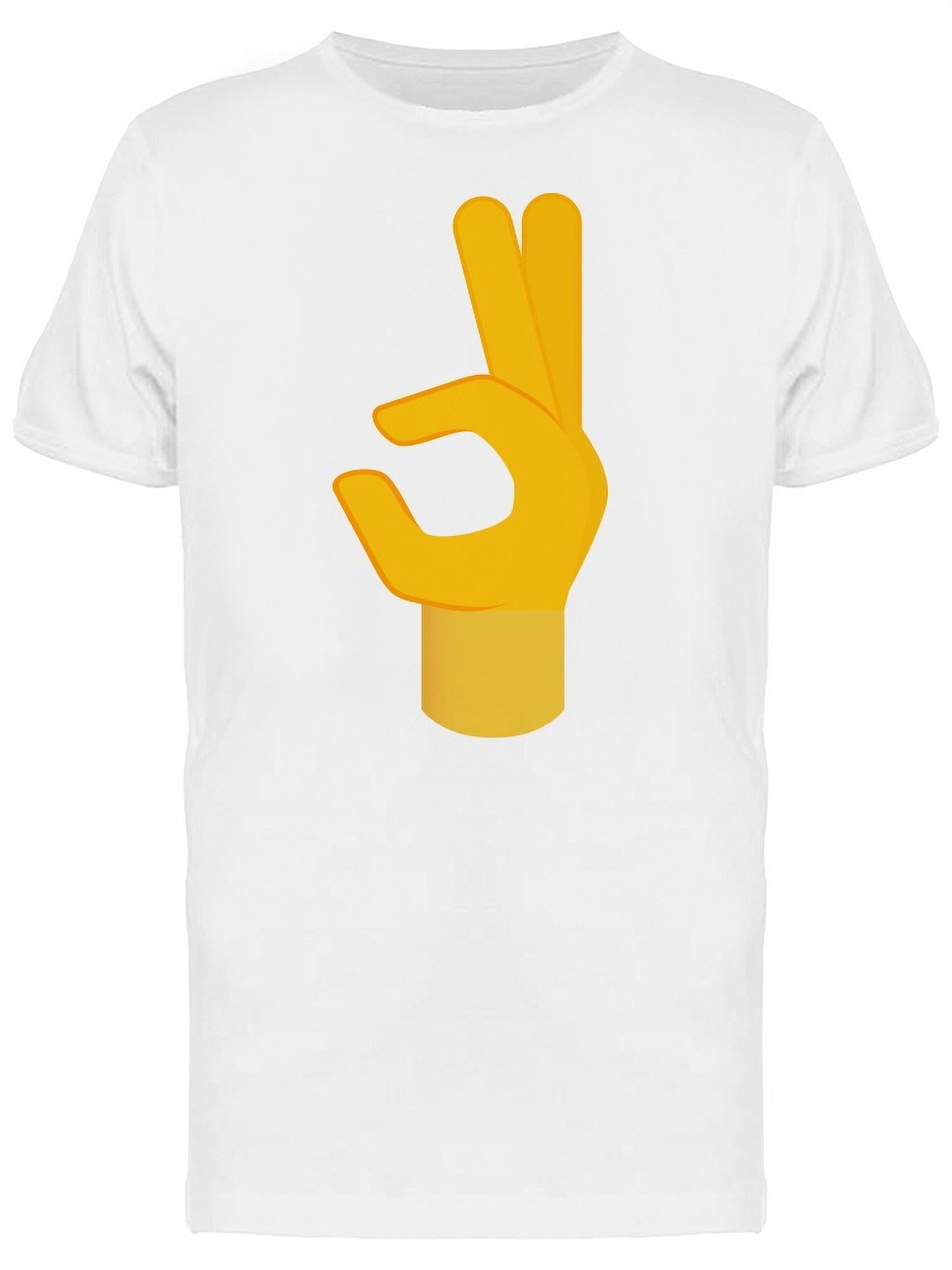 Ok Hand Symbol Emoticon T-Shirt Men -Image by Shutterstock, Male Large ...